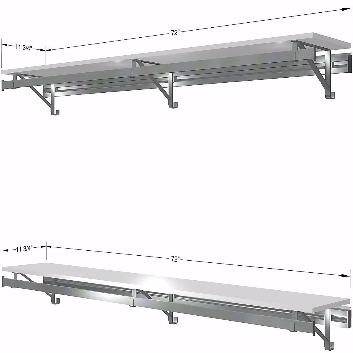 Arrange A Space Shelf Double Hang Closet System, 72 in, White