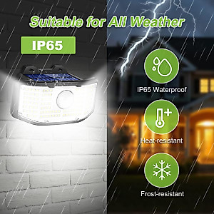 TWINSLUXES Solar Outdoor Lights, 3 Lighting Modes Solar Motion Sensor Security Lights, Solar Flood Lights 270°Wide Angle, IP65 Solar Wall Lights,Suitable for Front Door, Yard, Garage, Deck 4 Pack