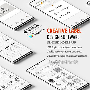 MANGOSLAB nemonic Label - Label Printer & Sticky Notes Printer | Thermal Label Printer | Label Maker | Sticker Printer | Bluetooth Label Printer | iOS & Android & MS Office