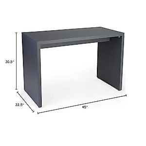 Displays2go Large Wooden Nesting Display Table, Rectangular - Gray (BLKNSTGY45)