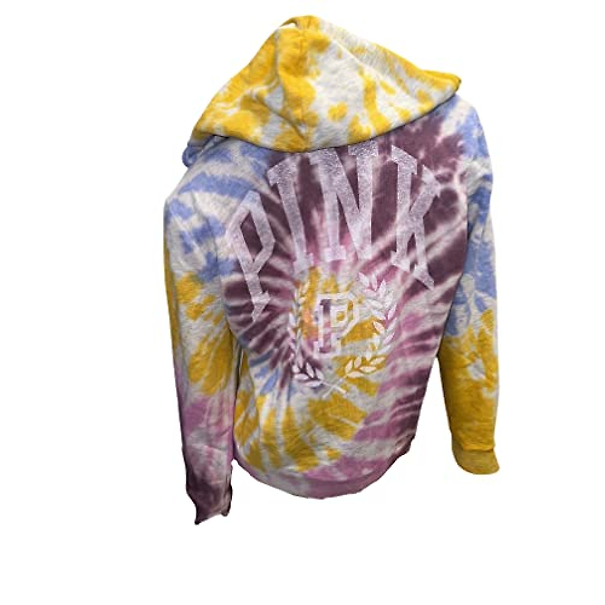 Victoria's Secret Pink Everyday Lounge Perfect Full Zip Hoodie Color Tie Dye Size Large New