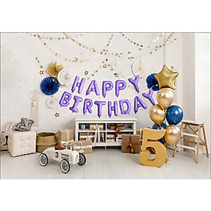 16inch Happy Birthday Balloons Purple Party Decorations Foil Balloon for Birthday Party Supplies