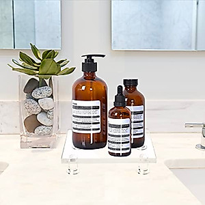 Bigfety Acrylic Display Stand Riser Decorative, Clear Bases Pedestal for Table Countertop