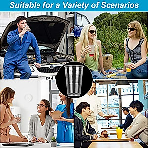 TashiBox 12 oz clear plastic cups - Disposable cold drink party cups (200)