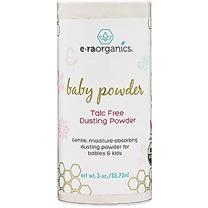 Era Organics Talc Free Baby Powder - USDA Organic Dusting Powder for Excess Moisture & Chafing That’s Actually Good for Your Skin- Non Toxic, Non-GMO, Cruelty Free Baby Skin Care