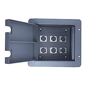 Yovus Pro Audio Recessed Stage Floor Pocket Box Black (6-xlr Female)