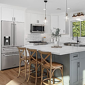 ZLINE 36" 21.6 cu. ft Freestanding French Door Refrigerator with Water and Ice Dispenser in Fingerprint Resistant Stainless Steel (RFM-W-36)