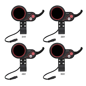 Bike Fender LH100 24V/36V/48V/60V E-Bike Display Thumb Throttle 2 in 1 Dashboard Control Panel for Electric Bike Bicycle Scooter E-Bike Mud Guards (Color : 24V)