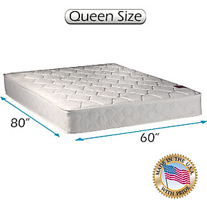 DS Solutions USA Legacy 1-Sided None Flip Full XL Size Mattress Only with Mattress Cover Protector