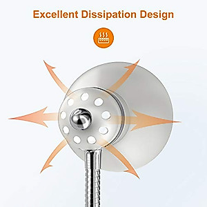 LEPOWER Metal Desk Lamp, Adjustable Goose Neck Table Lamp, Eye-Caring Study Desk Lamps for Bedroom, Study Room and Office (White)