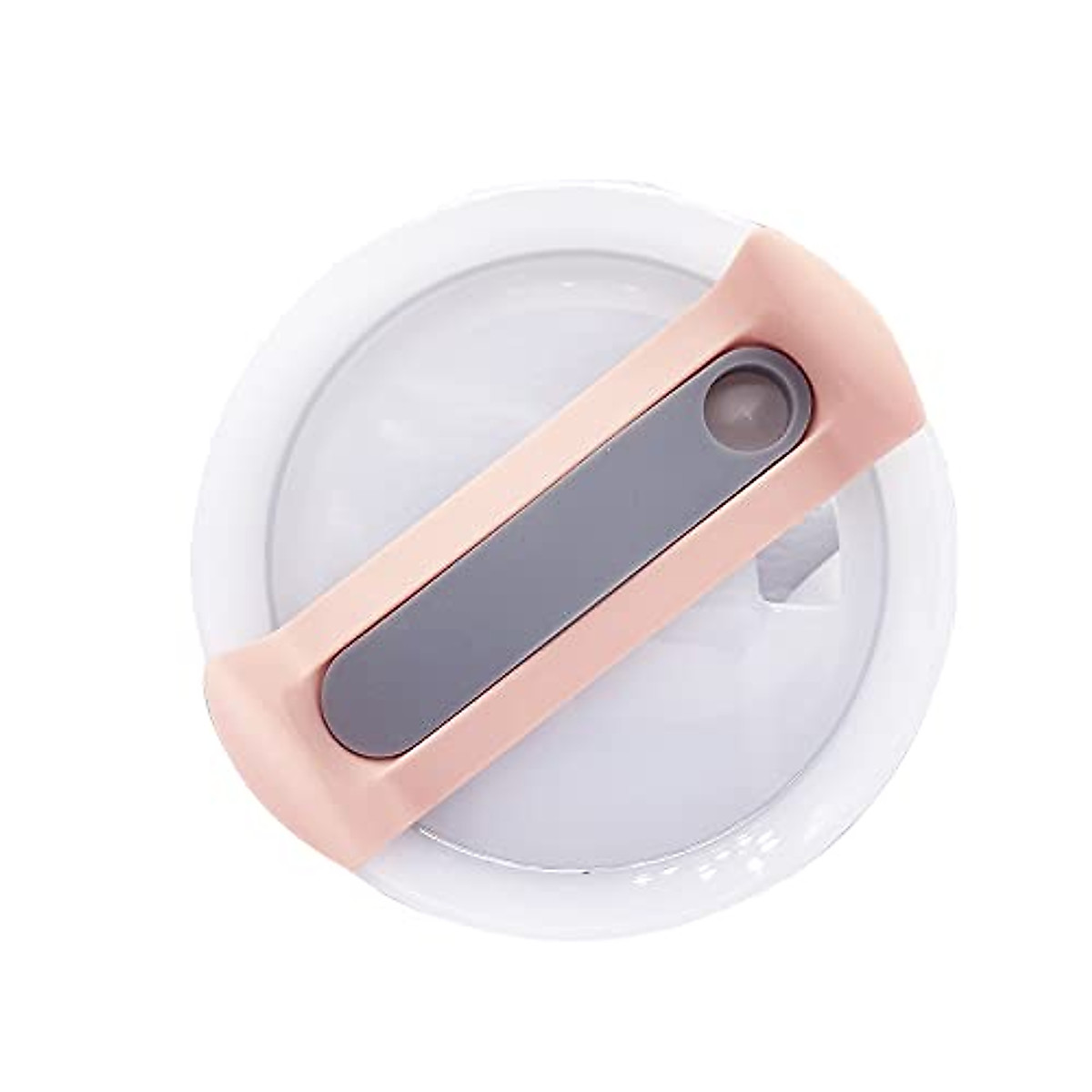 40 OZ Tumbler Lid Compatible for Stanley Quencher, 2 Pack Spill Proof Splash Resistant Stainless Steel Tumbler Covers Fit for Stanley and More Coffee (Pink-grey)