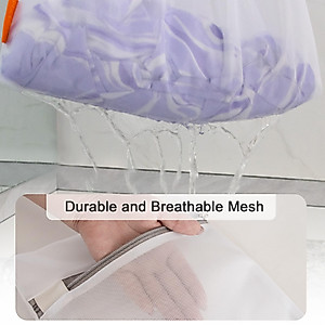 Polecasa 5 Pack Durable Fine Mesh Laundry Bags with Premium Zipper and Hanging Loop for Lingerie and Delicates, 1 XXL, 1 XL, 1 Large, 1 Medium, 1 Small