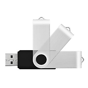 Aiibe 50pcs 16GB Flash Drives Bulk 16GB USB Flash Drive 50 Pack 16GB 16G USB 2.0 Thumb Drive Blank USB Drives Zip Dirves 16gb Wholesale, Black