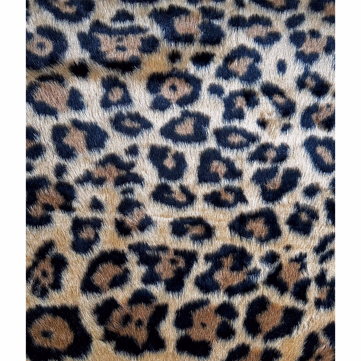 Faux Fur Animal Long Pile 58" Wide Fabric Full, Plush, Warm Soft Coat, Fashion Fursuit Costume - Sold by Continuous Yard (Leopard Fur)