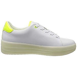 bugatti Women's 432866015057 Low-Top Sneakers, White White Yellow 2050, 8