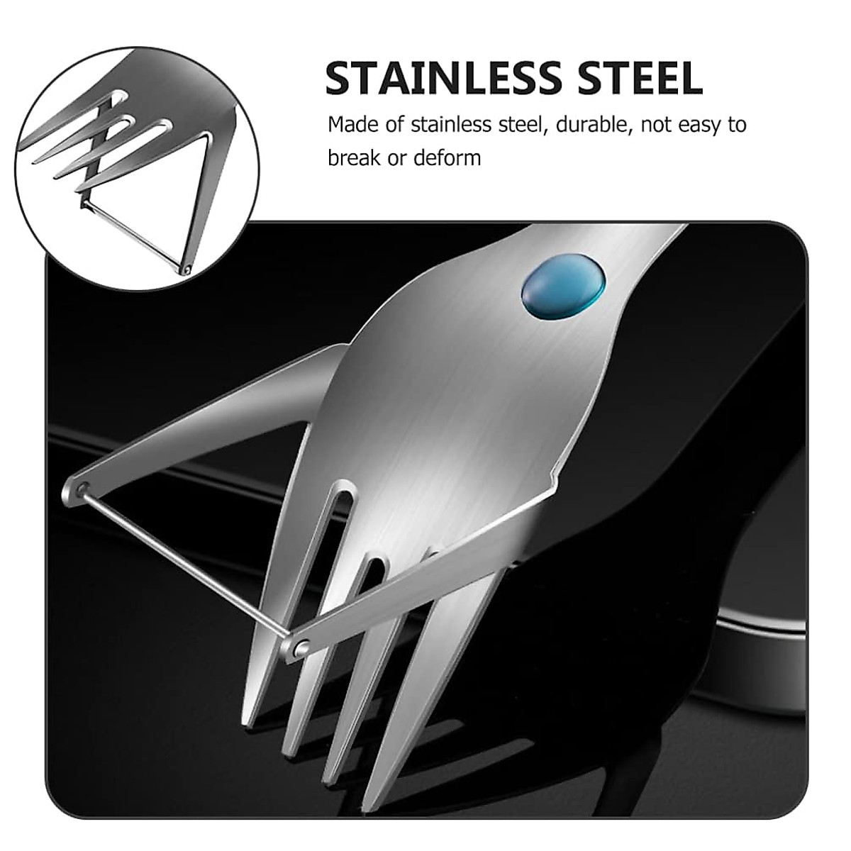 UPKOCH Vegetable Slicer Household Gadgets Stainless Steel Watermelon Slicer Fork: Watermelon Cutter Fruit Cutting Fork Vegetable Corer Cuber Carving Tool for Melon Home Tools Veggie Slicer