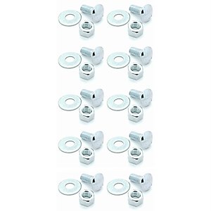 Ten (10) 1/2-13 x 1-1/4" Long Carriage Bolts Set w/Nuts & Washers (BCP345)