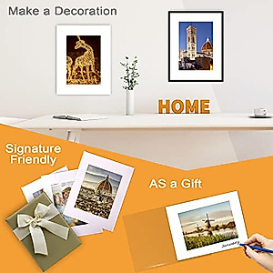 Acid Free 16 Pack 11 x 14 White Pre-Cut Picture Mat Board Show Kit for 8 x 10 Photos,Artworks,Prints,Includes 16Pcs Core Bevel Cut Matts & 16 Pcs Backing Board &16Pcs Clear Bags