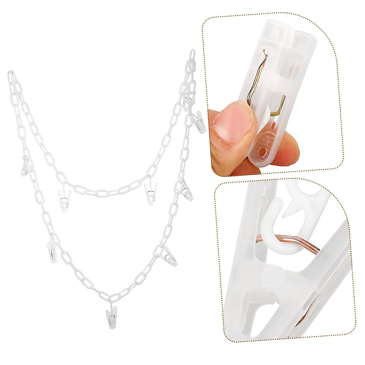 BESTOYARD 3 Sets Toy Storage Rack Kids Toys Chain Stuffed Animal Chain Holder Toys Organizer Storage Stuffed Animal Storage Plastic Animals Toy Chain Organizer Child Bracket White Hanging