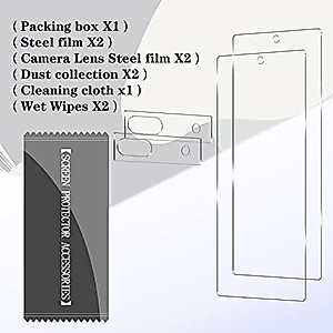 Pixel 6a Tempered Glass Screen Protector + Camera Lens Protector [ 2 + 2 Pack ][Fingerprint Unlock] [Anti-Scratch] [Case Friendly] HD Clear Protective Film for Google Pixel 6a