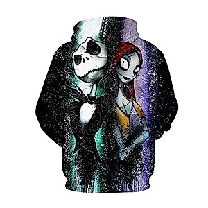 JOGBVNE Mens 3D Printed Hoodies Casual Fashion Adult Pullover Sweatshirt with Pocket for Women S