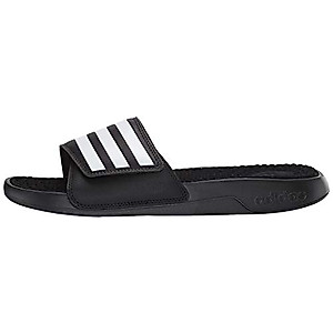 adidas Unisex Adissage Tuned Slides Sandal, Black/White/Black, 7 US Men