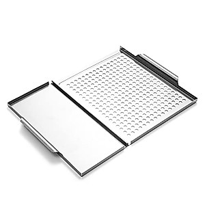 Outset 76502 Cedar Plank Holder and Grill Grid, Silver