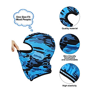 12 Pieces Sun Protection Balaclava Full Face Cover Sun UV Protection Face Protective Cover for Outdoor Sports (Camouflage Color,Camouflage Style)