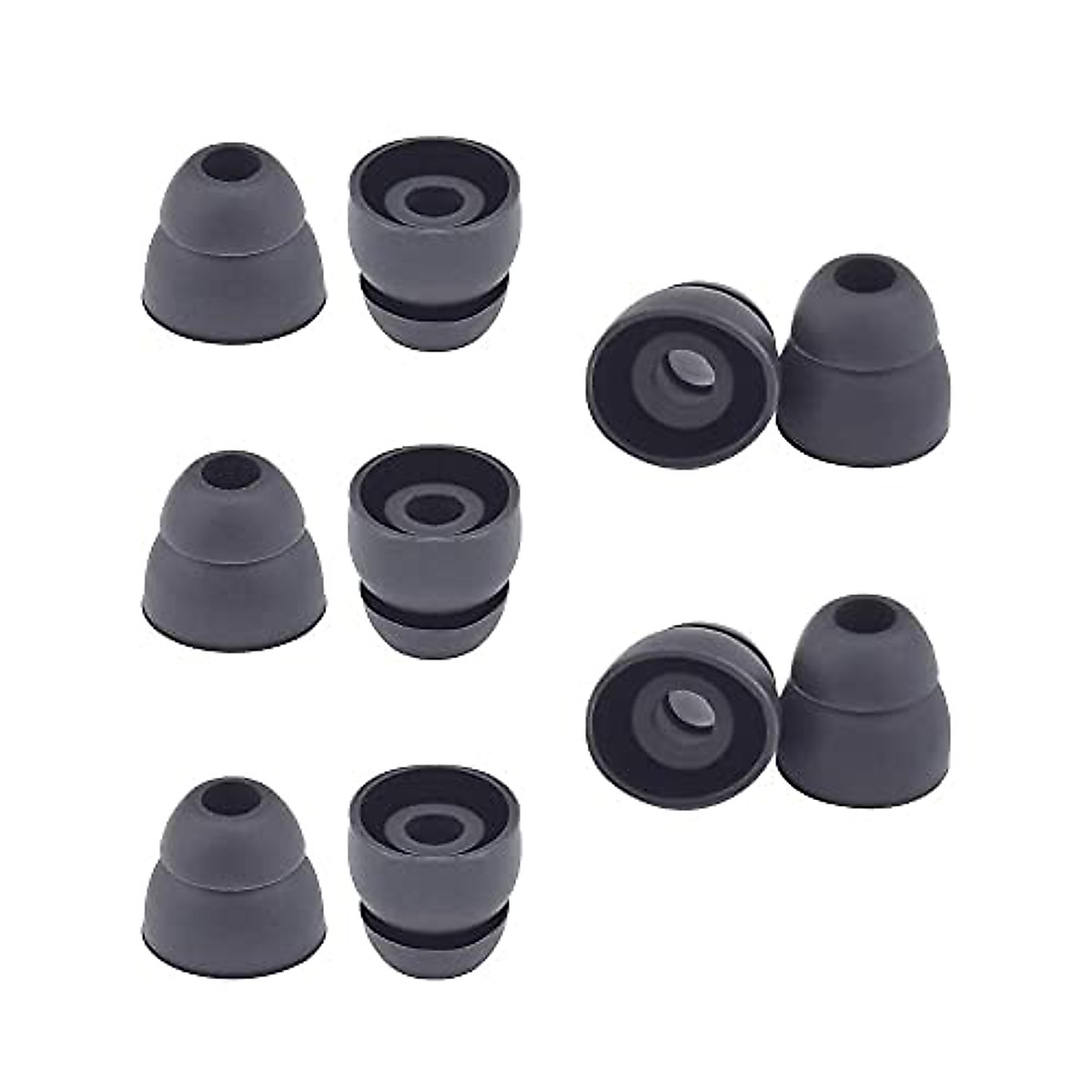 Toeasor 10pcs Double Flange Earbuds Replacement Tips Eargels Silicone Ear Tips Compatible with Beat by dr dre Powerbeats 2 Powerbeats2 Wireless Stereo Earphones