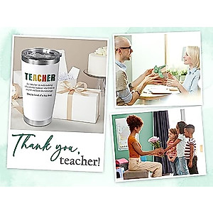 OASSIE Teachers Day Gifts for Women - 20 oz Stainless Steel Insulated Coffee Tumbler With Lid - Graduation Back to School End of The Year Birthday Appreciation Thank You Gifts for Teachers Women