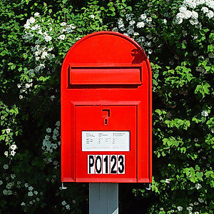 10 Sheet 3 Inch Mailbox Numbers and Letters Cut Classic Style Self-Adhesive Vinyl Waterproof Stickers Letter Decals Sticky for Outside Signs, Window, Door, Car, Truck, Home, House Address (Black)