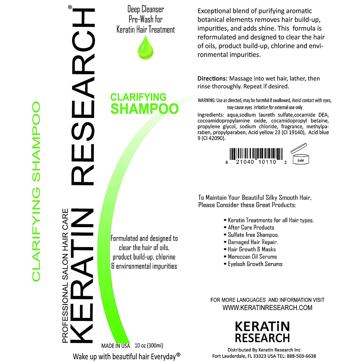 Best Clarifying Shampoo for Keratin Hair Straightening Treatment - Deep Cleans and Opens Cuticles for Optimal Keratin Receptivity, Removing Clingy Residues (10oz)