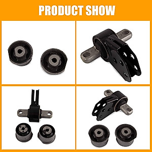 RANSOTO Front Differential Mount With 1 Front Axle Mount & 2 Front Axle Bushing Compatible with 2005 2006 2007 2008 2009 2010 Jeep Grand Cherokee Commander Replaces 52114354AA 52089516AB