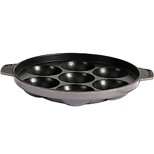 G & D Non Stick Appam Pan Appam Maker 7 Pits Appam Maker Appam Pan Patra Non Stick Appam with Stainless Steel Lid
