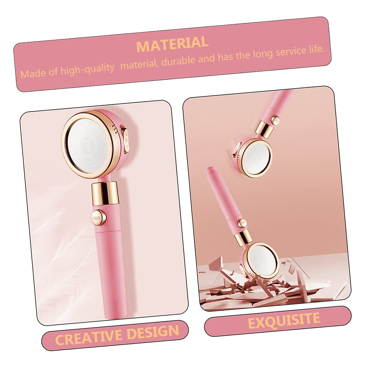 DOITOOL 1pc Booster Shower Rainfall Shower Head Low Flow Shower Head Handheld Shower Faucet Shower Head with Handheld Bathroom Accessory Abs Engineering Plastics Water Nozzle Adjustable