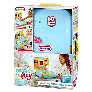Little Tikes Learning Activity Suitcase Roll and Go Interactive LCD Screen w/Music Songs Sounds Travel Phrases, Learn Letters Numbers Shapes, Gift for Preschool Kids, Toys for Boys Girls Ages 3 4 5+
