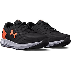Under Armour Men's Charged Rogue 3, (100) Jet Gray/Black/Panic Orange, 10.5