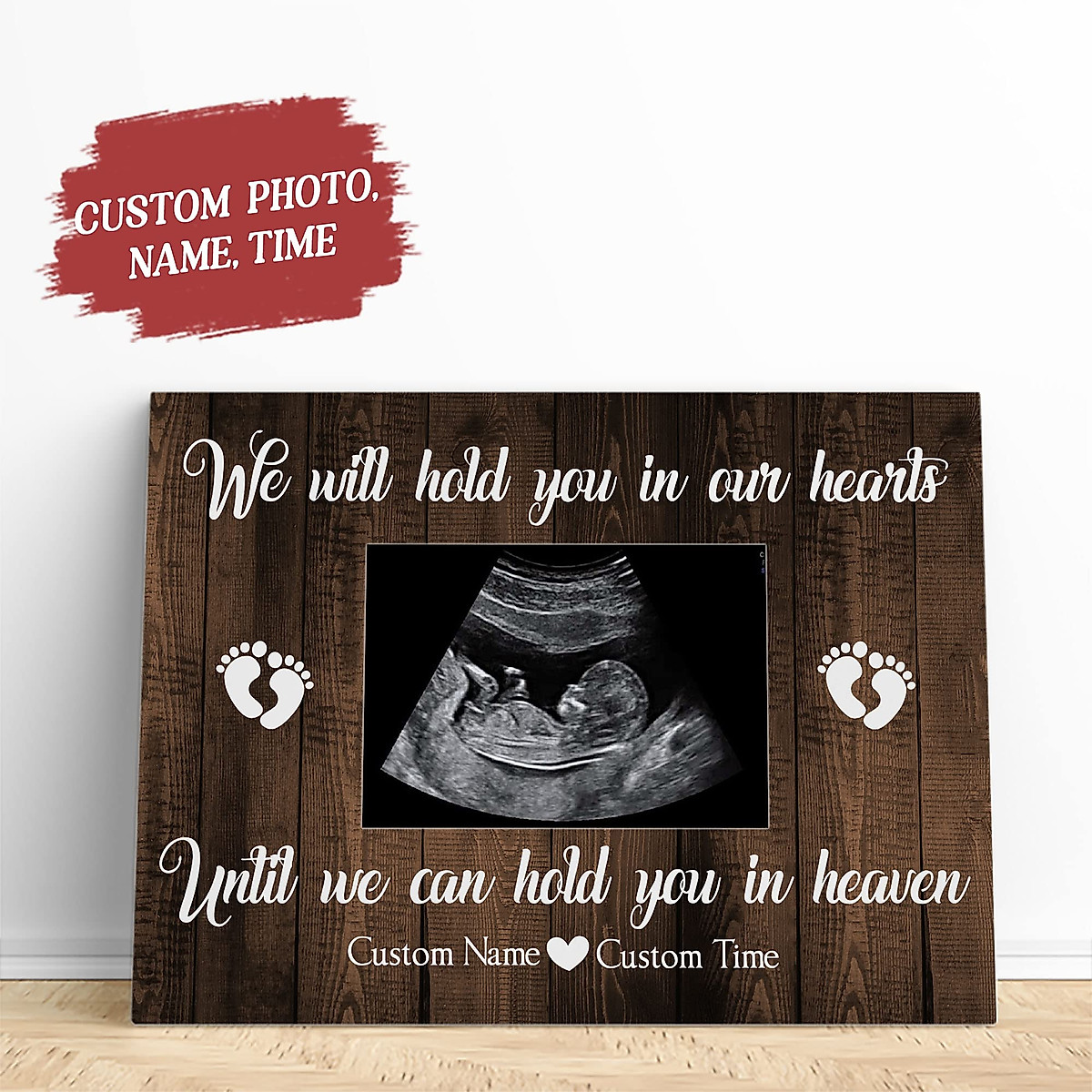 INSPIAMZUE Baby memorial gifts, Personalized sympathy canvas for loss of baby, Loss of Child, Child loss gifts, Remembrance Gifts for loss of infant - VTQ302 (10x8 inch)