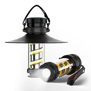 Camping Lantern Rechargeable Flashlight, Outdoor LED Lantern and Multifunctional Small Flashlight, Portable Waterproof Lanterns for Emergency, 1000lm Tent Lights IPX5 Waterproof Atmosphere Light