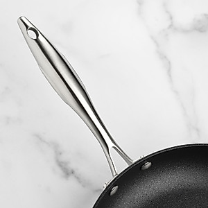 Scanpan CX+ 11" Fry Pan with Glass Lid - Stratanium Plus Nonstick - 5-ply Stainless Steel