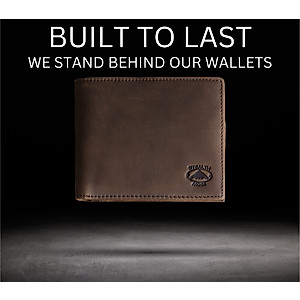 Stealth Mode Leather Bifold Wallet for Men With ID Window and RFID Blocking