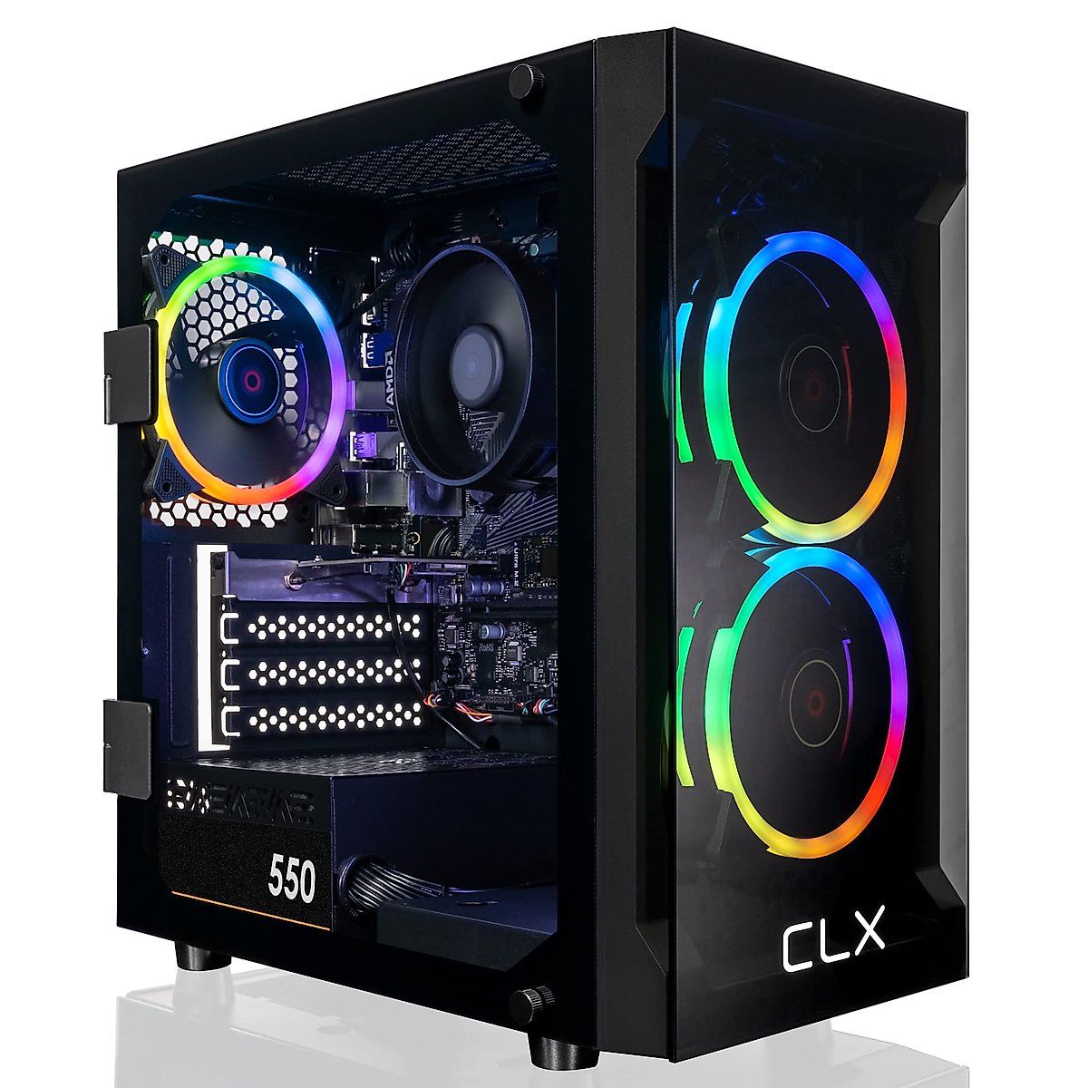 CLX SET TGMSETRXM2501BM Gaming Desktop Computer - AMD Ryzen 7 5700G Octa-core [8 Core] 3.80 GHz - 16 GB RAM DDR4 SDRAM - 1 TB M.2 PCI Express NVMe SSD - Mini-tower - Black