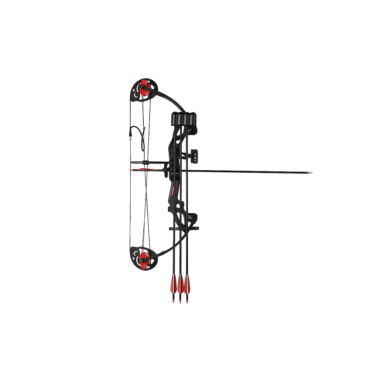 PANDARUS Compound Bow Archery for Youth and Beginner, Right Handed,19”-28” Draw Length,15-29 Lbs Draw Weight, 260 fps (Black Right Handed)