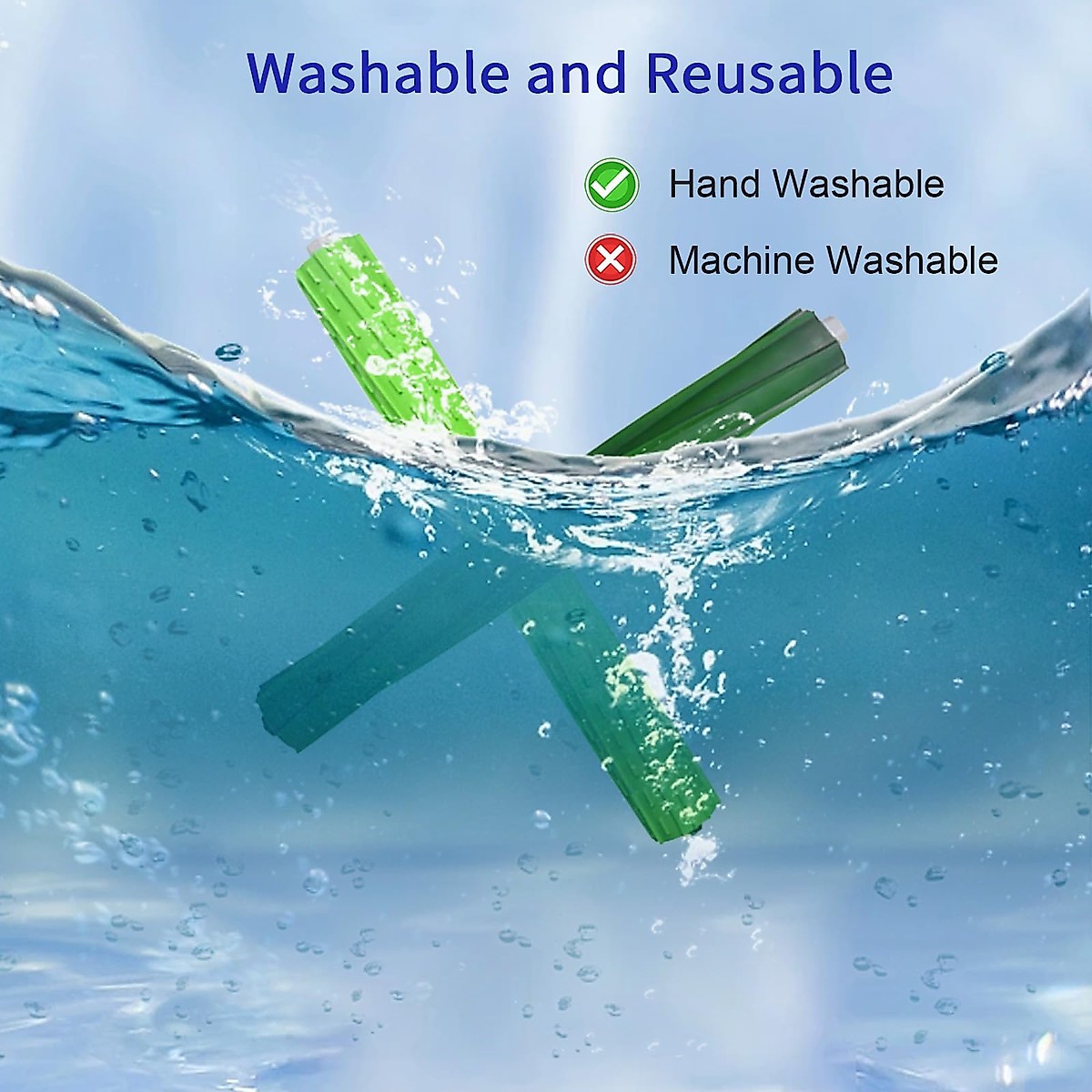 S9 Replacement Brush Parts Compatible with iRobot Roomba S9 (9150) S9+S9 Plus (9550) S Series Vacuum Cleaner, 3 Set Vacuum Cleaner Rubber Roller Brushes