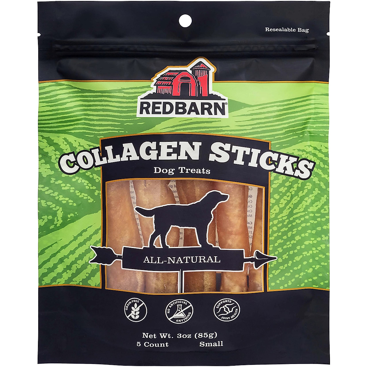 Redbarn Pet Products Beef Collagen Sticks for Dogs, Long Lasting Collagen Chews for Dogs, Bully Sticks Alternative High Protein Dental Treats with Natural Collagen for Joint, Skin & Coat Health