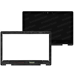 WARWOLFTEAM 11.6inch LCD LED HD 40Pins IPS Touch Screen Digitizer Replacement Display Bezel Assembly Compatible with Asus Chromebook Flip C214 C214M C214MA-QS2-CB C214MA-Q1-CB P/N: 90NX0291-R20010
