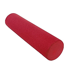 WeiWeiLee Cotton Linen Round Neck Pillow Sponge Long Cylinder Bolster Pillow Sofa Bed Cervical Roll Pillow Knees Feet Cushion (15×50cm/5.91"×19.7", Red)