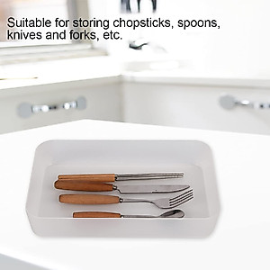 MOUMOUTEN Silverware Drawer Organizer Cutlery Tray, Drawer Organizer for Cutlery Chopsticks Spoon Folk Scoop in Kitchen Bedroom Living Room