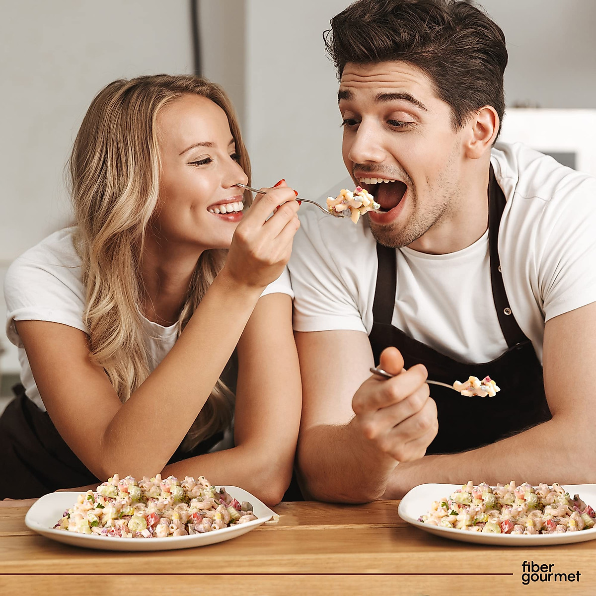 Fiber Gourmet Pasta - Light Elbow Pasta - Low Net Carb, Fiber-Rich, Low Calorie, Healthy Pasta - Made in Italy, Kosher, Vegan, Non-GMO - 8 Oz, Pack of 6