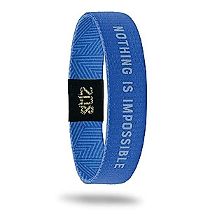 ZOX Bible Verse Bracelets — Nothing Is Impossible | Stretchy Elastic Band with Motivational Christian Affirmations and Beautiful Artwork, Great Gift for Men, Women, and Kids (Medium)